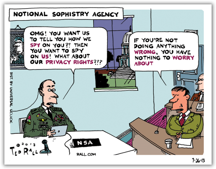 Ted Rall Cartoon: NSA? Call It the Notional Sophistry Agency – aNewDomain